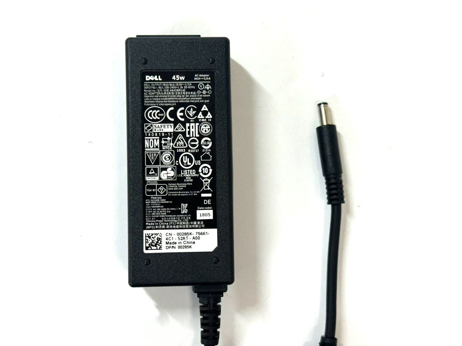 CARGADOR DELL 19.5V 2.31A 45W (4.5*3.0) – PEQUEÑO – Soluciones Portátiles