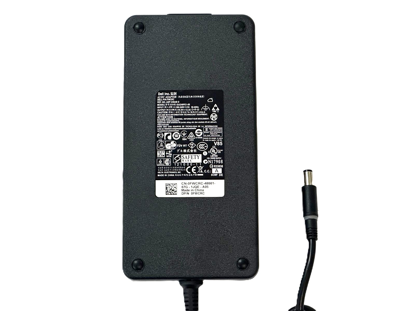 CARGADOR DELL 19.5V 12.3A 240W (7.4*5.0 MM) – Soluciones Portátiles