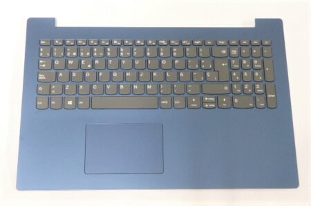 TECLADO LENOVO IDEAPAD 320-15 330-15 GRIS ESPAÑOL INCLUYE PALMREST Y TOUCHPAD AZUL (VERSION 1 ...