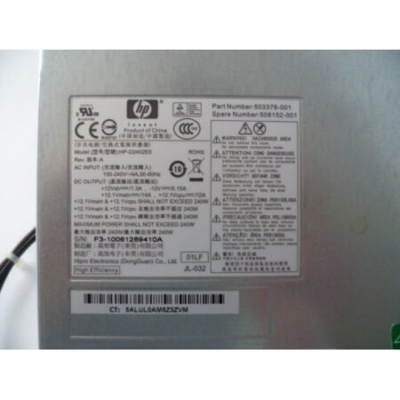 FUENTE DE PODER HP COMPAQ ELITE 6000 / 6005 / 6200 / 8000 / 8100 / Z200 ...