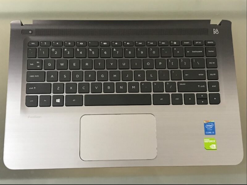 TECLADO HP PAVILION 14-AB NEGRO INGLES C/ PALMREST GRIS PLOMO Y ...